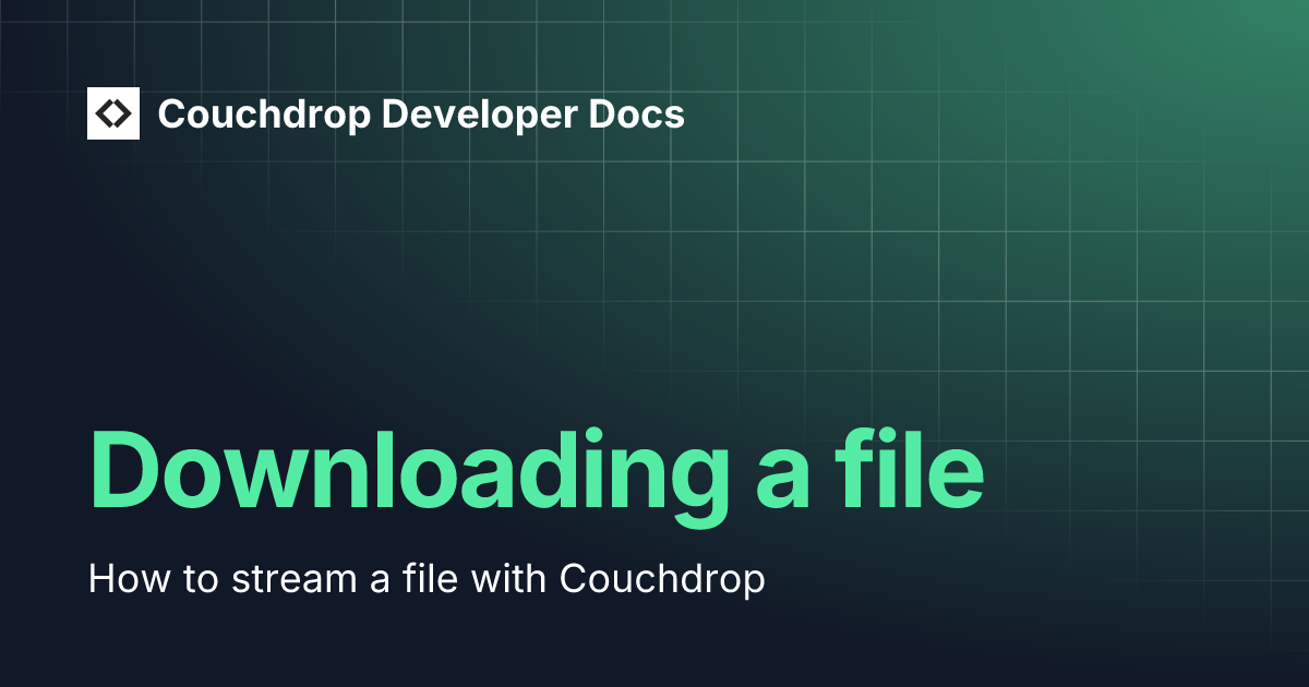 Downloading a file | Couchdrop Developer Docs