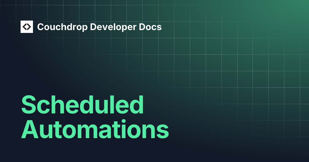 Scheduled Automations | Couchdrop Developer Docs
